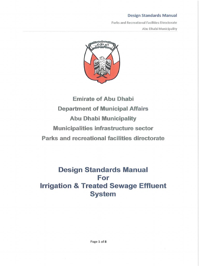 Design Standards Manual For Irrigation | PDF