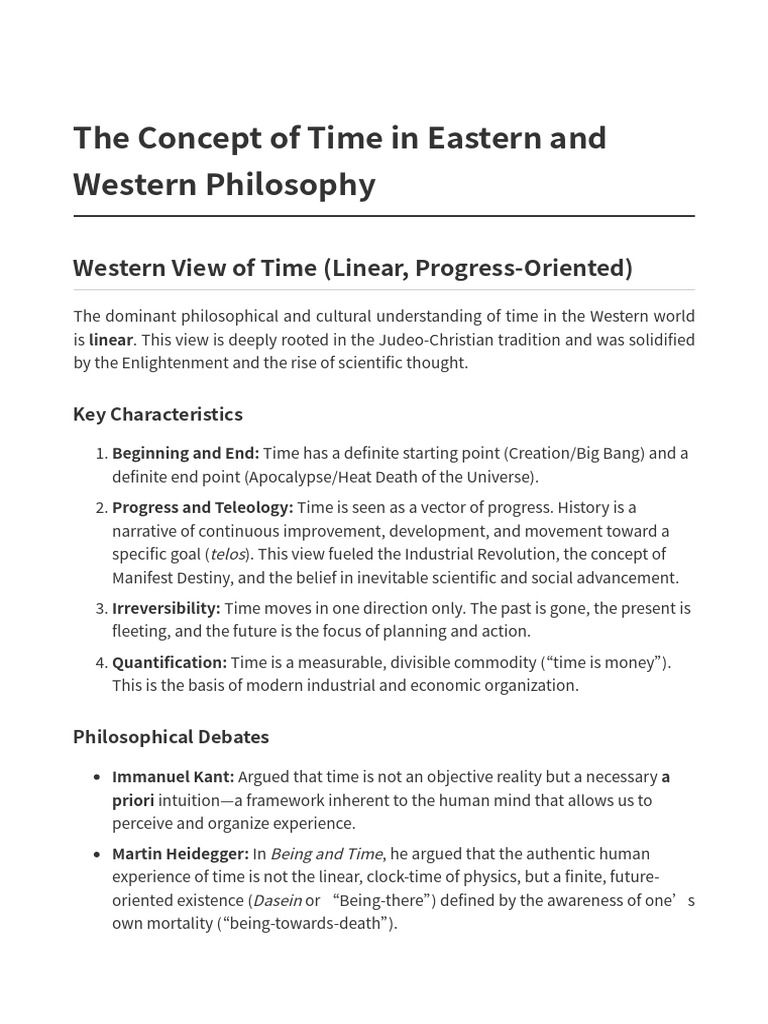 Time Perspectives: Eastern vs. Western Philosophy | PDF | Time | Moksha