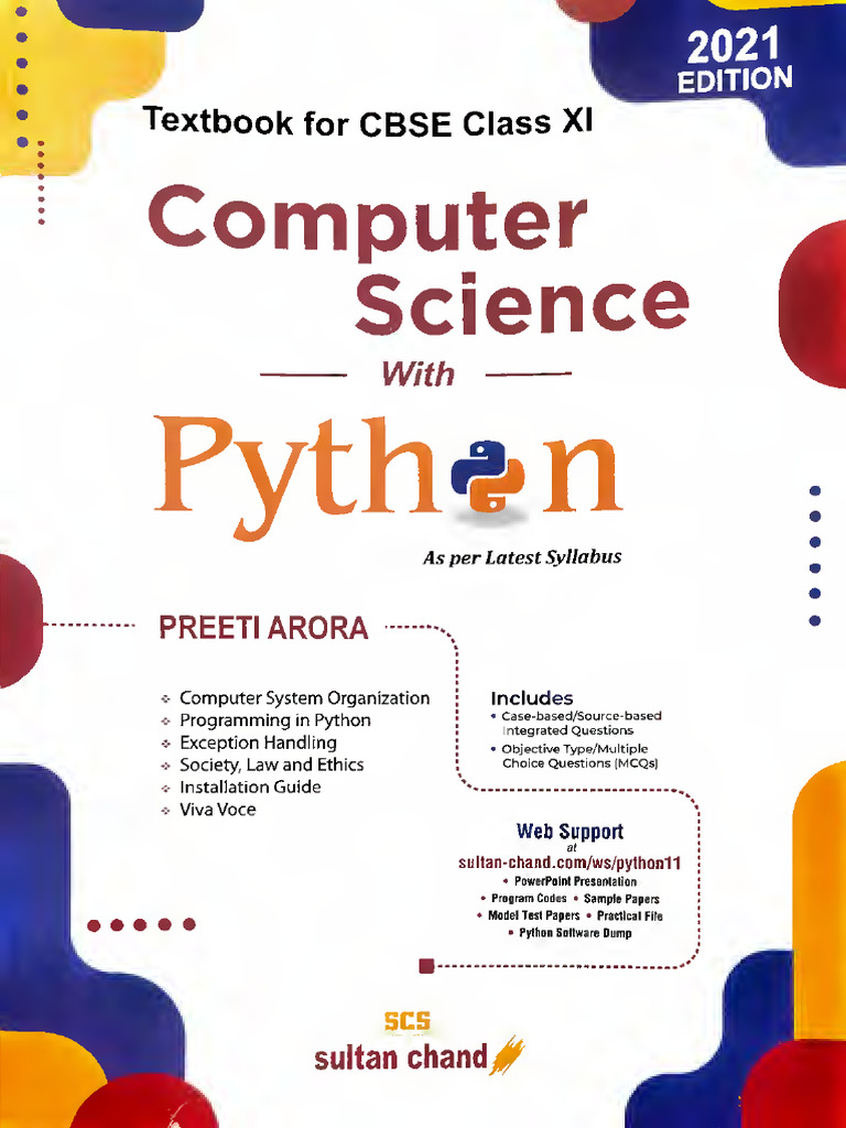 Computer Science With Python - Textbook For CBSE Class 11th (Preeti Arora) (Z-Library) | PDF ...