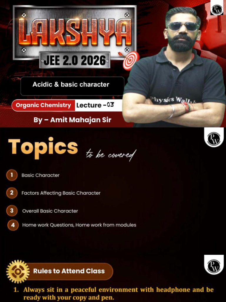 Acidic and Basic Character 03 Class Notes | PDF