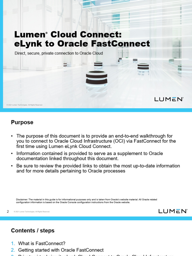 Elynk to Oracle Fastconnect | PDF | Ip Address | Cloud Computing