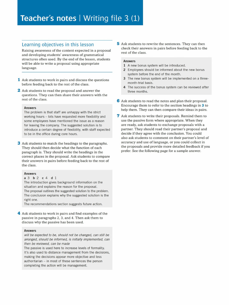 Writing (A Proposal) | PDF