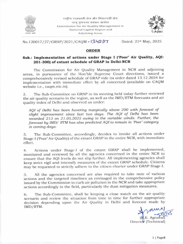 GRAP Order Dated 21052025 | PDF