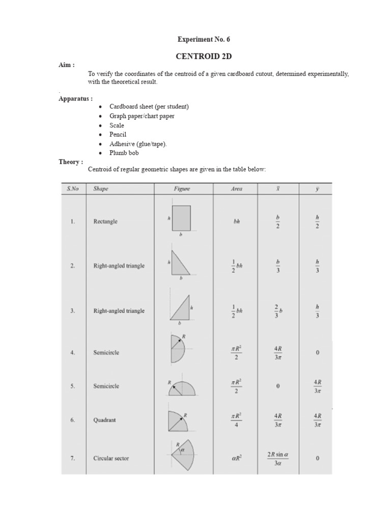 6 Centroid 2D | PDF