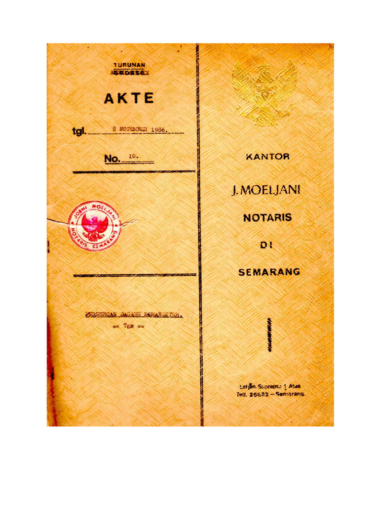 Akta Pendiri Munzaroh Indah | PDF
