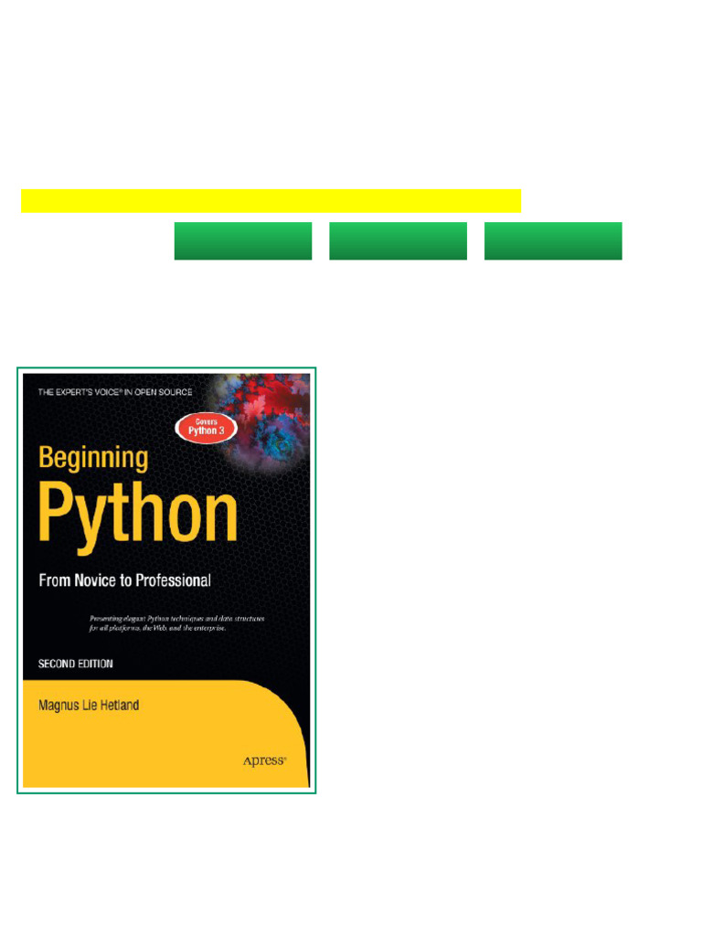 Beginning python from novice to professional 2nd Edition Magnus Lie ...