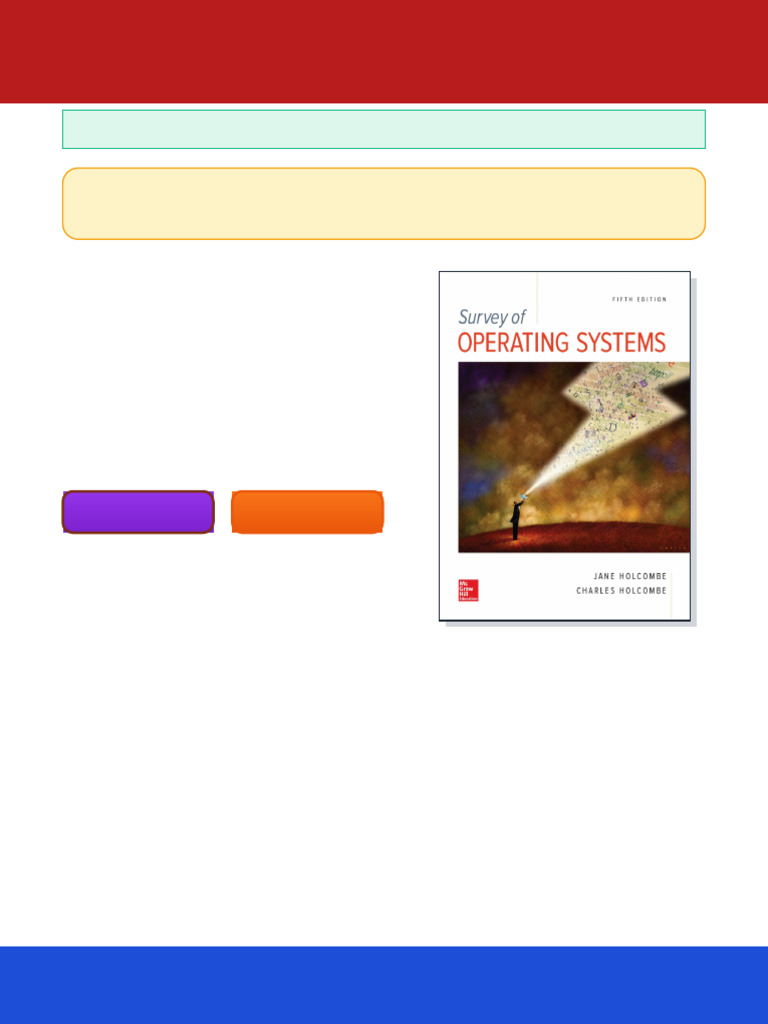 Survey of Operating Systems 5th Edition Jane Holcombe ebook formatted ...