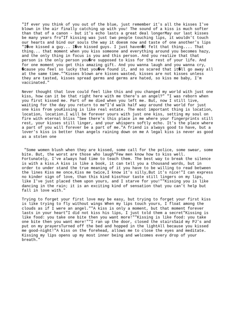 Love Kisses | PDF | Kiss