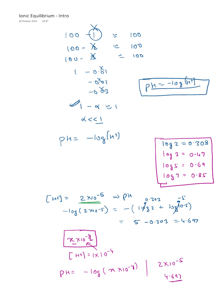 Ionic Equilibrium - Intro | PDF | Acid | Buffer Solution