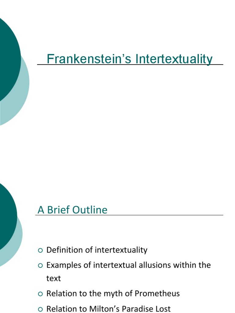 Group's Frankenstein's Intertextuality | PDF