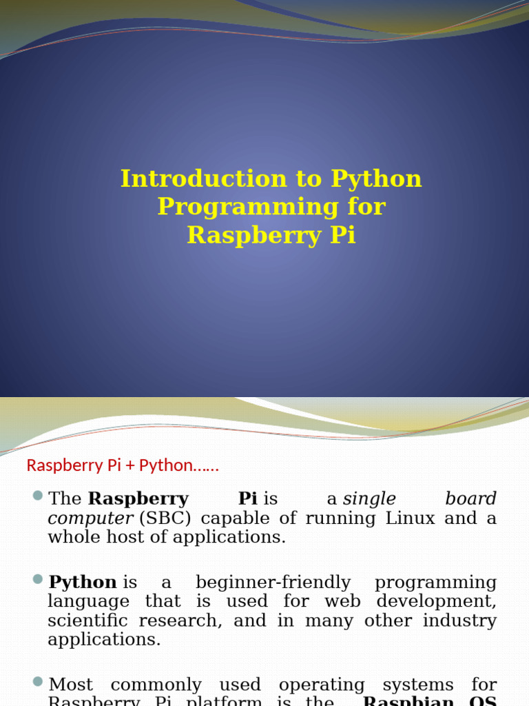 Session 8 - Connecting Digital Devices to Raspberry Pi | PDF | Software | System Software