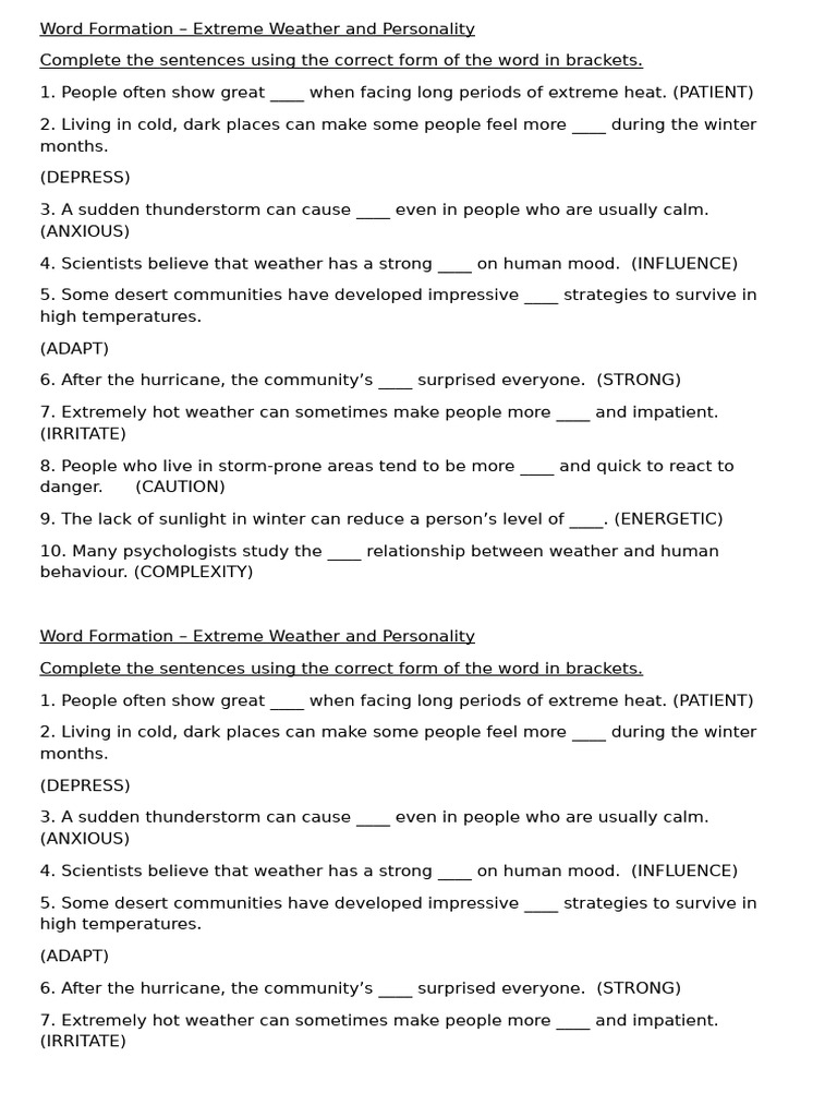 Word Formation b2 Yakust | PDF