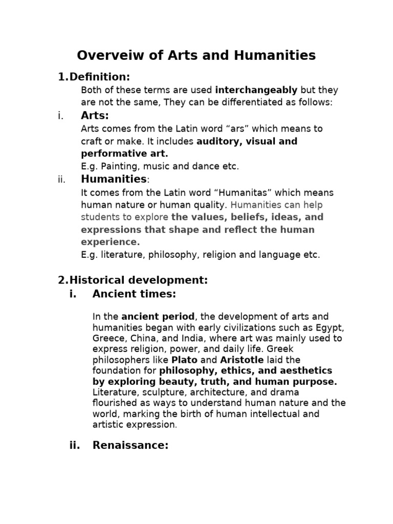 Understanding Arts and Humanities | PDF | Humanities | Science
