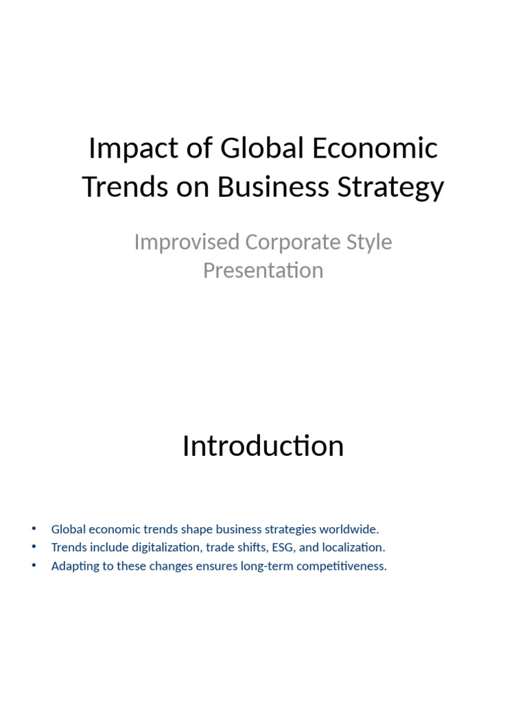 Improvised Global Economic Trends | PDF