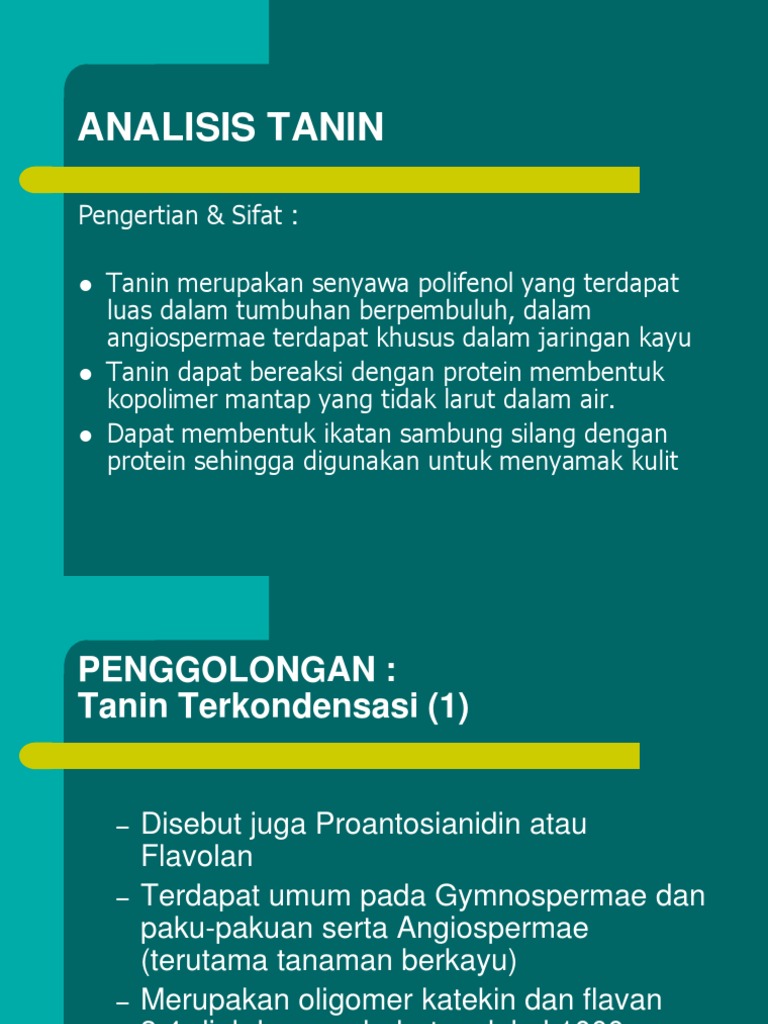 Analisis Tanin-Kuinon | PDF | Sains & Matematika