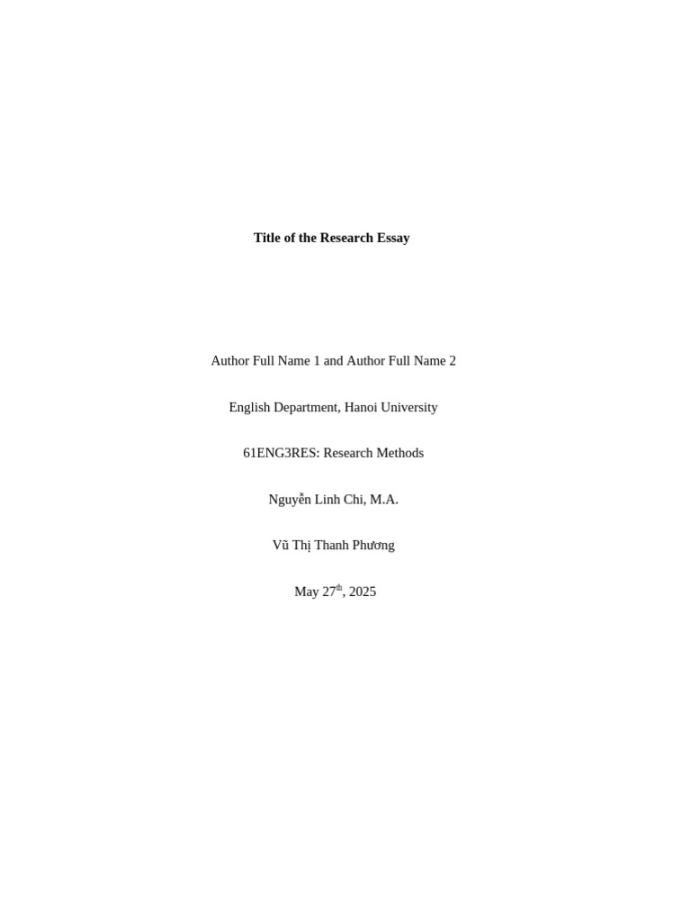 Research Essay Writing 1 - Assignment Format | PDF | Mental Health ...