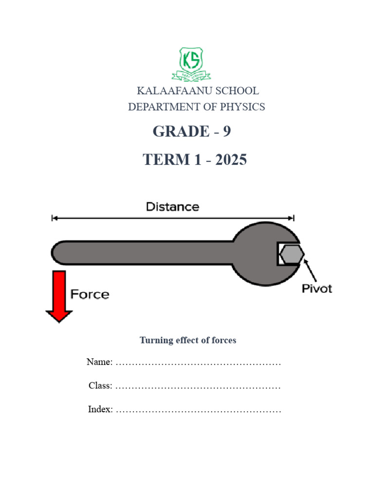 Turning Effect of Force PDF | PDF | Force | Torque