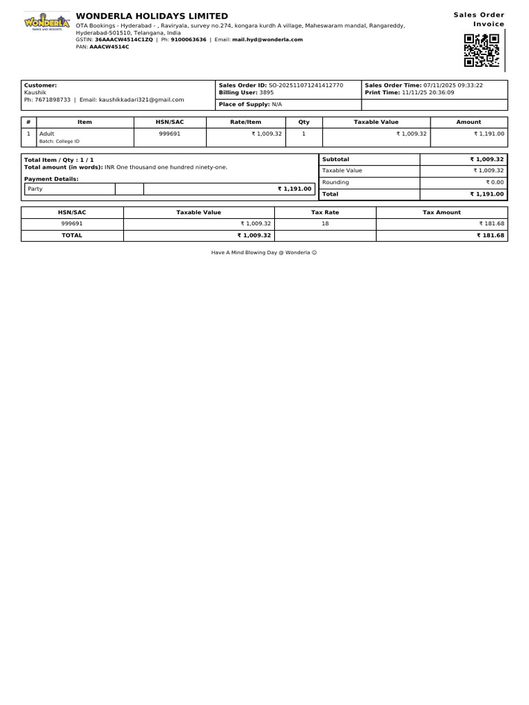 Receipt SO-202511071241412770 | PDF | Public Finance | Money