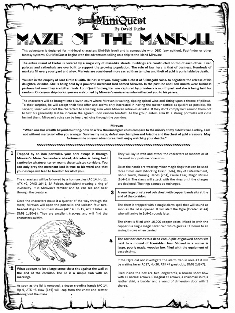 Maze of The Man-Bull Expanded | PDF