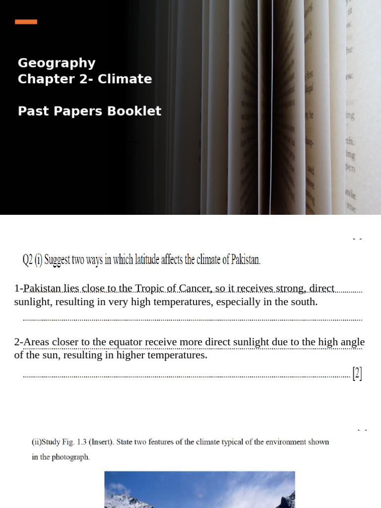 Geog - Chap2 Climate (Booklet Week14) | PDF | Rain | Monsoon