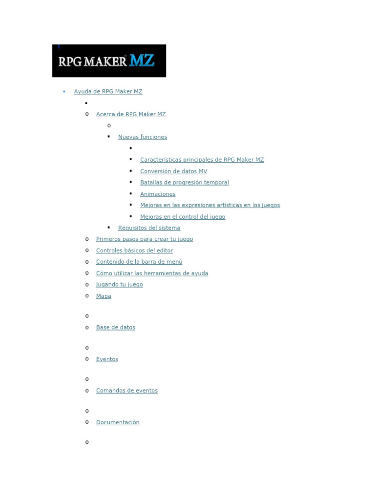 Guía Completa de RPG Maker MZ | PDF | Ventana (informática) | Botón ...