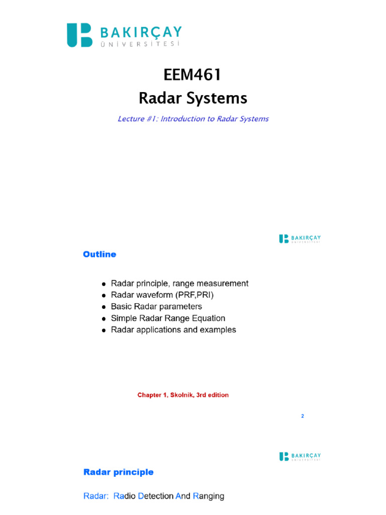 Radar Systems Exercises and Formulas | PDF | Electronics ...