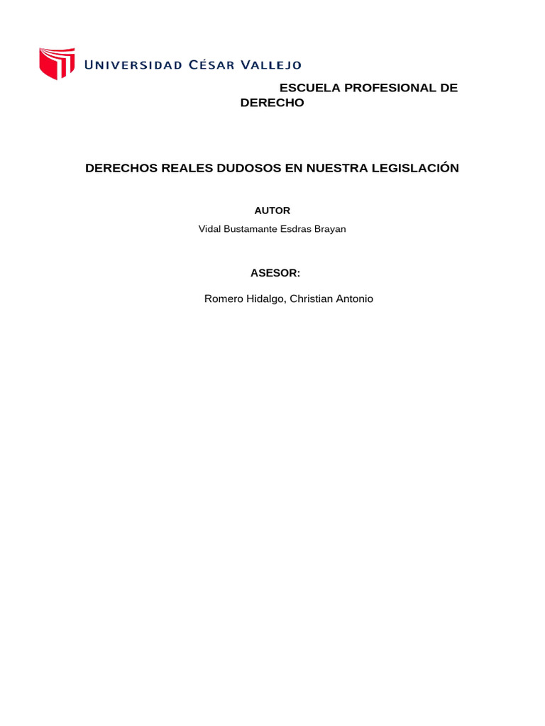 Derechos Reales Dudosos en Perú | PDF