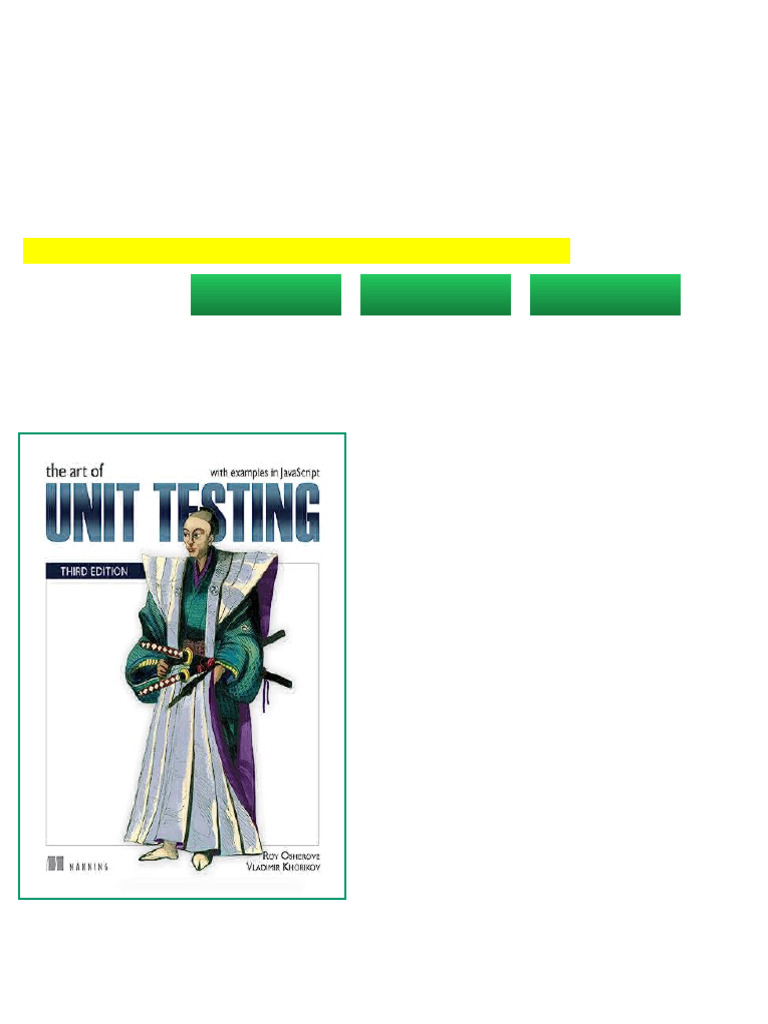(Ebook) The Art of Unit Testing, Third Edition: with examples in ...