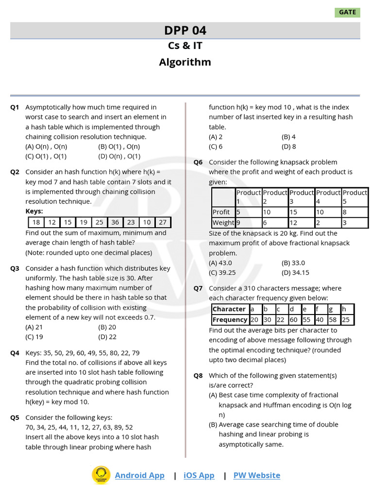 Algorithms DPP 04 | PDF | Applied Mathematics | Algorithms