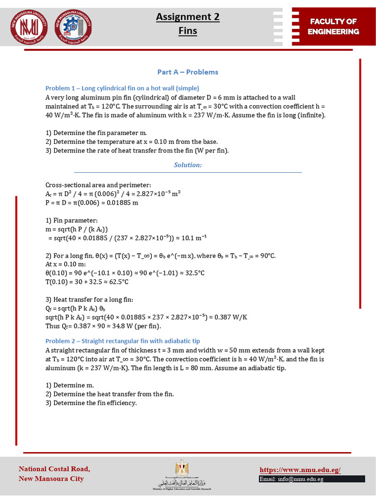 Assignment 2 | PDF | Heat Transfer | Heat