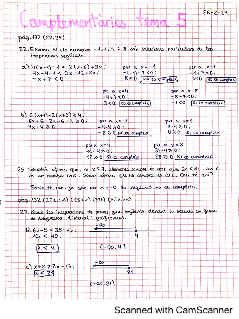 Complementarias Tema 5 | PDF