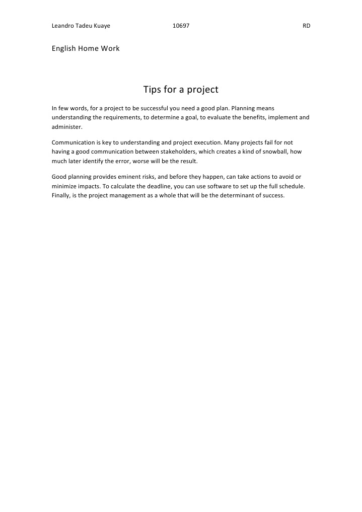 English Home Work | PDF