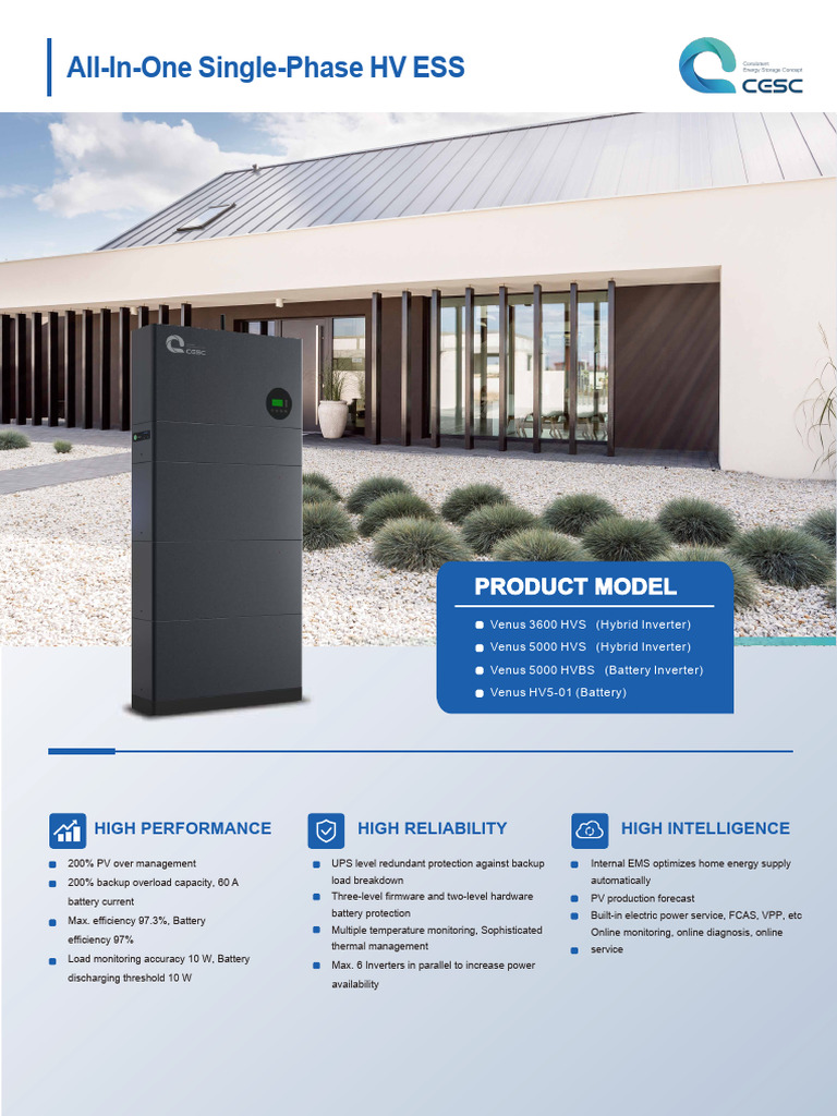 All-in-One Single-Phase HV ESS - EU | PDF | Power Inverter | Lithium ...