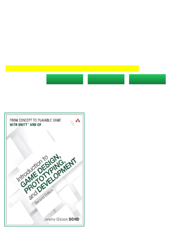 (Ebook) Introduction to Game Design, Prototyping, and Development: From ...