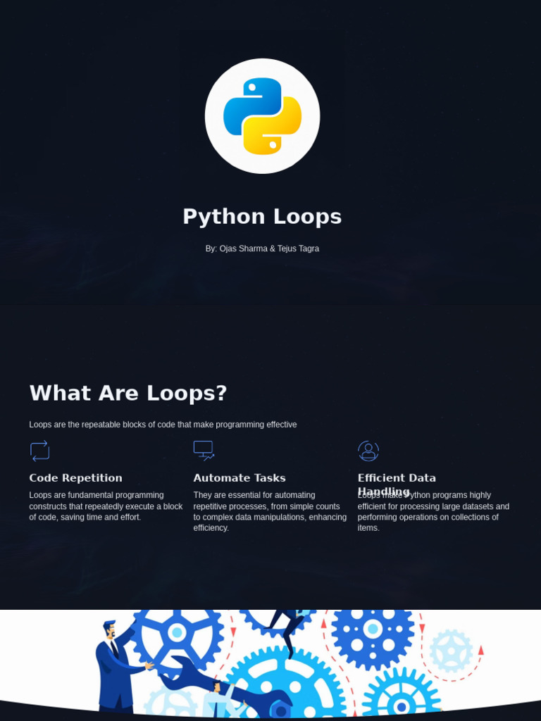 Python-Loops by Tejus and Ojas.pptx (2) | PDF | Control Flow | Python ...