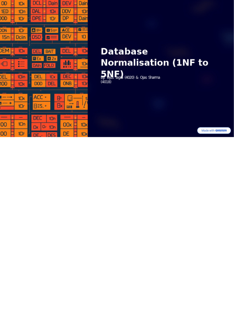 Database Normalisation 1NF to 5NF | PDF | Data Management Software ...