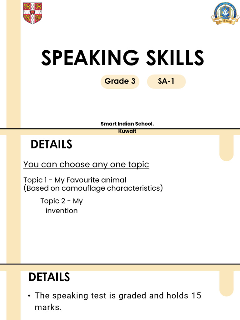 g3 Speaking Skills | PDF