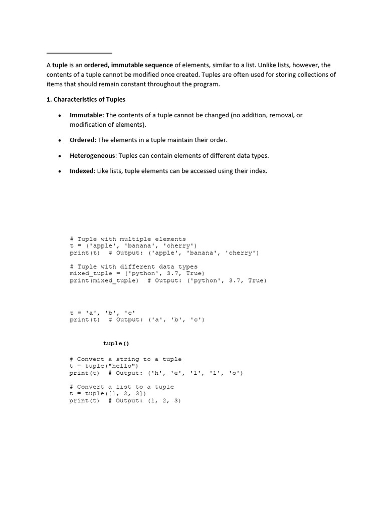 Tuple and Arrays Updated | PDF | Algebra | Computer Programming