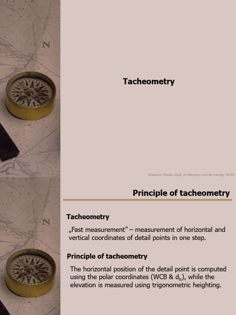 Tacheometry | PDF | Surveying | Geographical Technology