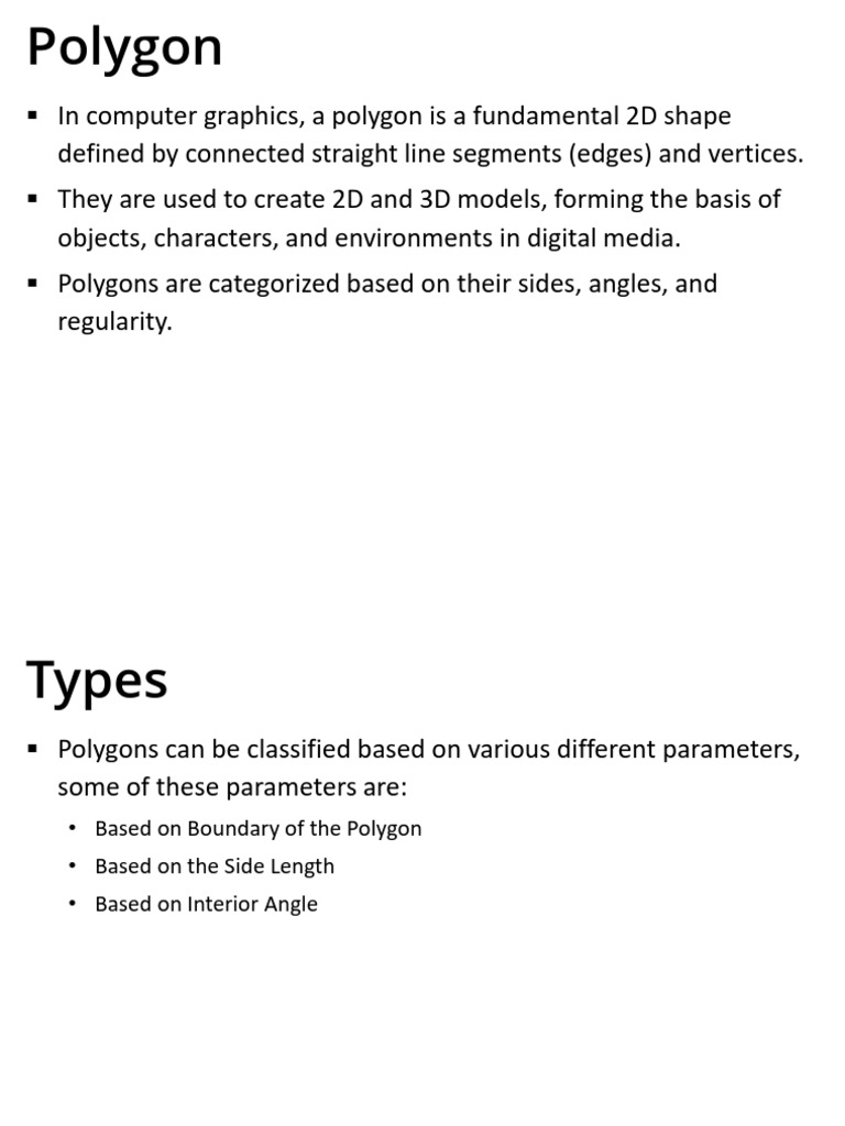 Understanding Polygons in Computer Graphics | PDF | Polygon | Shape