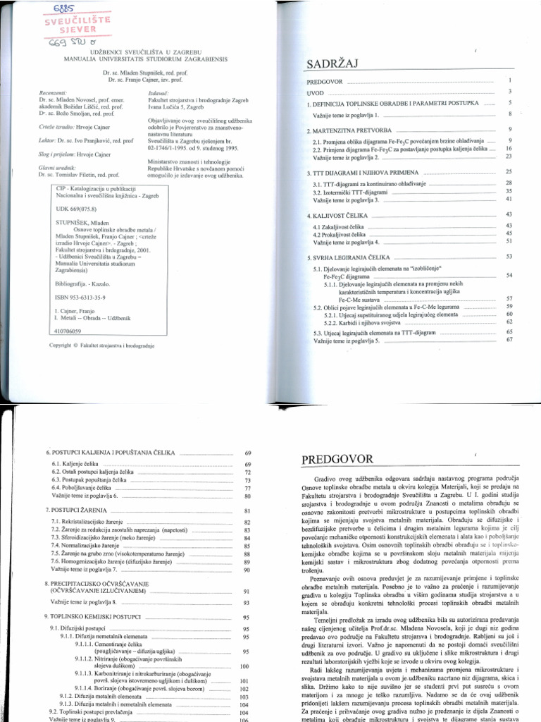 Osnove Toplinske Obradbe Materijala | PDF