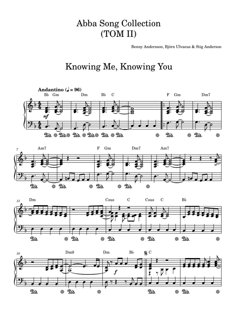 abba-song-collection-tom-ii | PDF | Musicians | Dance Music