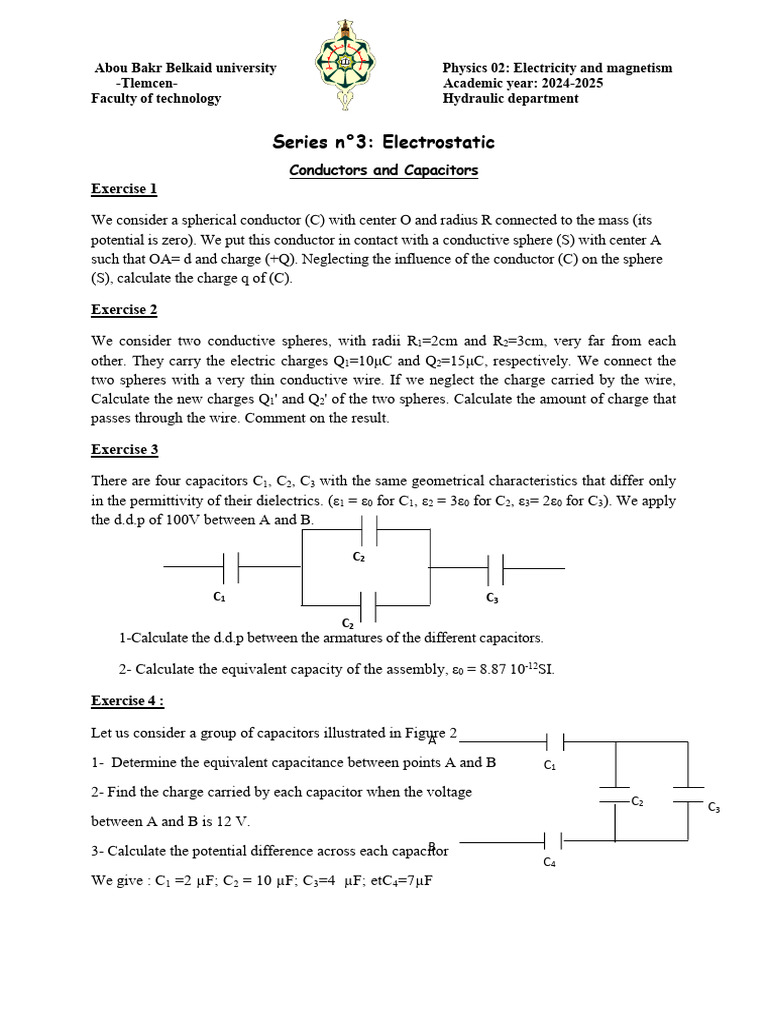 Series n03-CONDUCTORS AND CAPACITORS | PDF | Capacitor | Electromagnetism