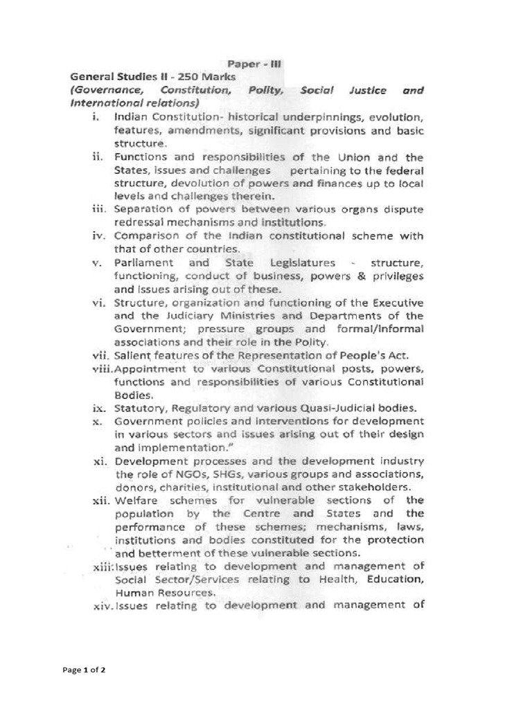 Syll Cce (M) 2019 Gs II Paperiii | PDF
