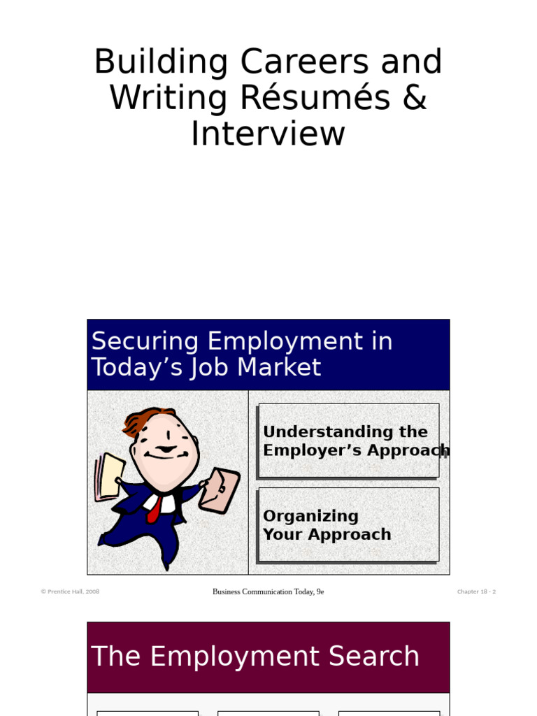 Building Careers and Writing Résumés & Interview - Final | PDF | Résumé ...