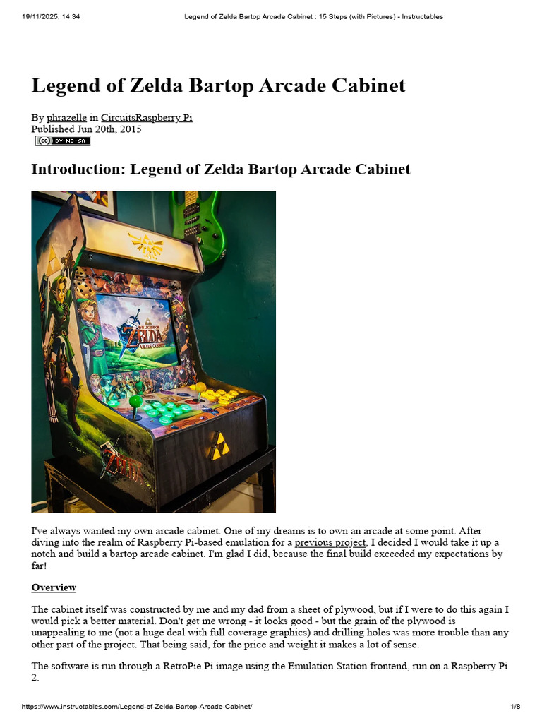 Legend of Zelda Bartop Arcade Cabinet - 15 Steps (With Pictures ...