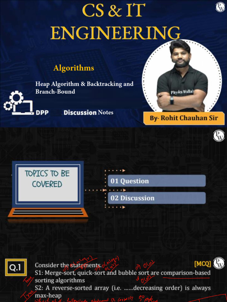 Heap Algorithm & Backtracking and Branch-Bound _ DPP Discussion Notes | PDF