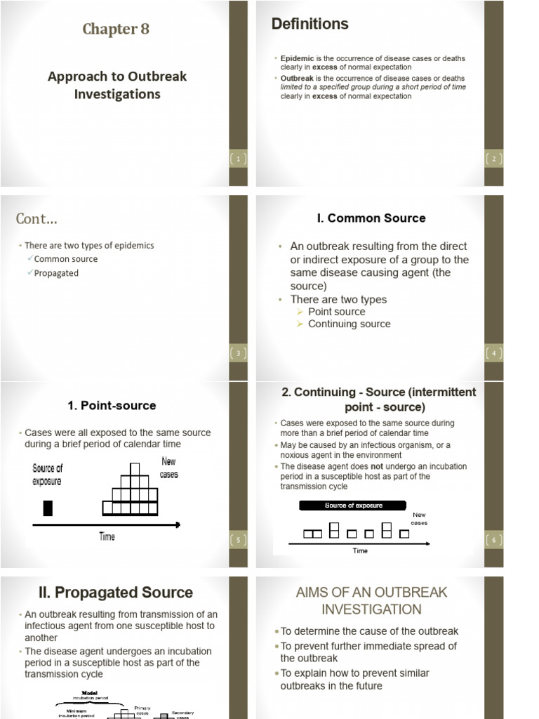 Outbreak Investigation 18s | PDF | Epidemiology | Epidemics