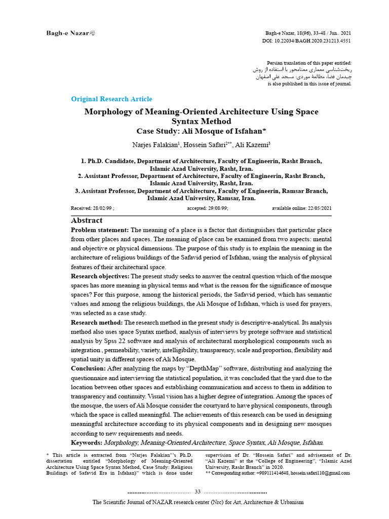 Morphology of Meaning-Oriented Architecture Using Space | PDF | Space | Experience