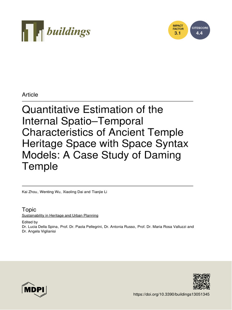 Spatio-Temporal Analysis of Daming Temple | PDF | Space